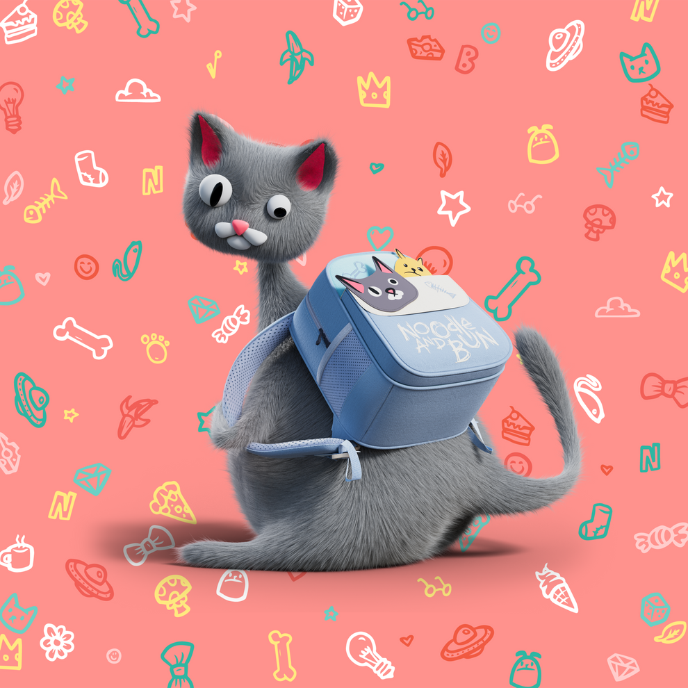 Kids Doodle Backpack - Blue – Noodle and Bun